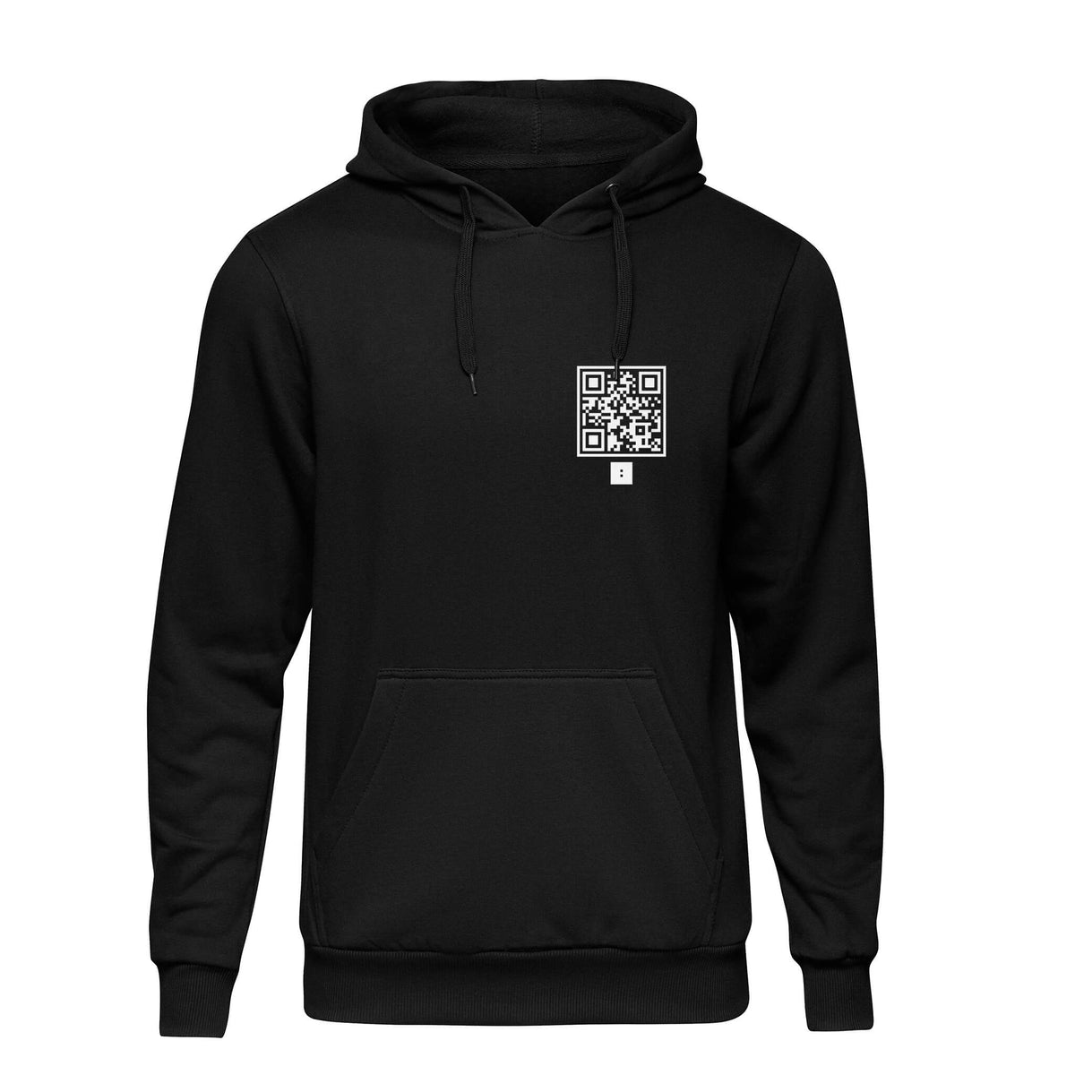 Black Changeable QR Explorer Hoodie - Chest | RESHRD Streetwear