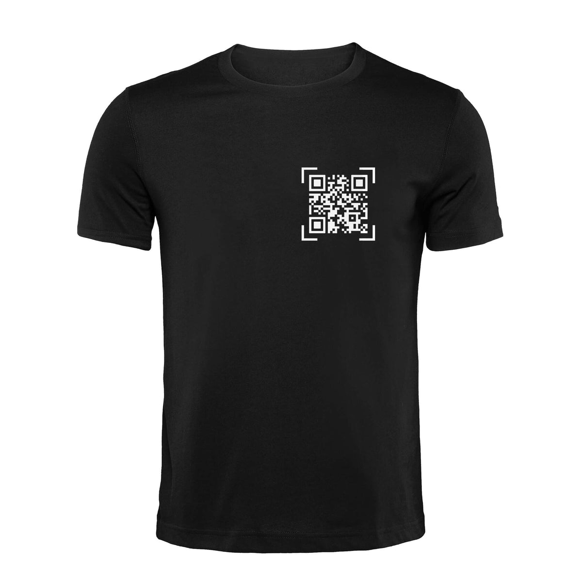 Black Changeable QR Scanner T-Shirt - Chest | RESHRD Streetwear