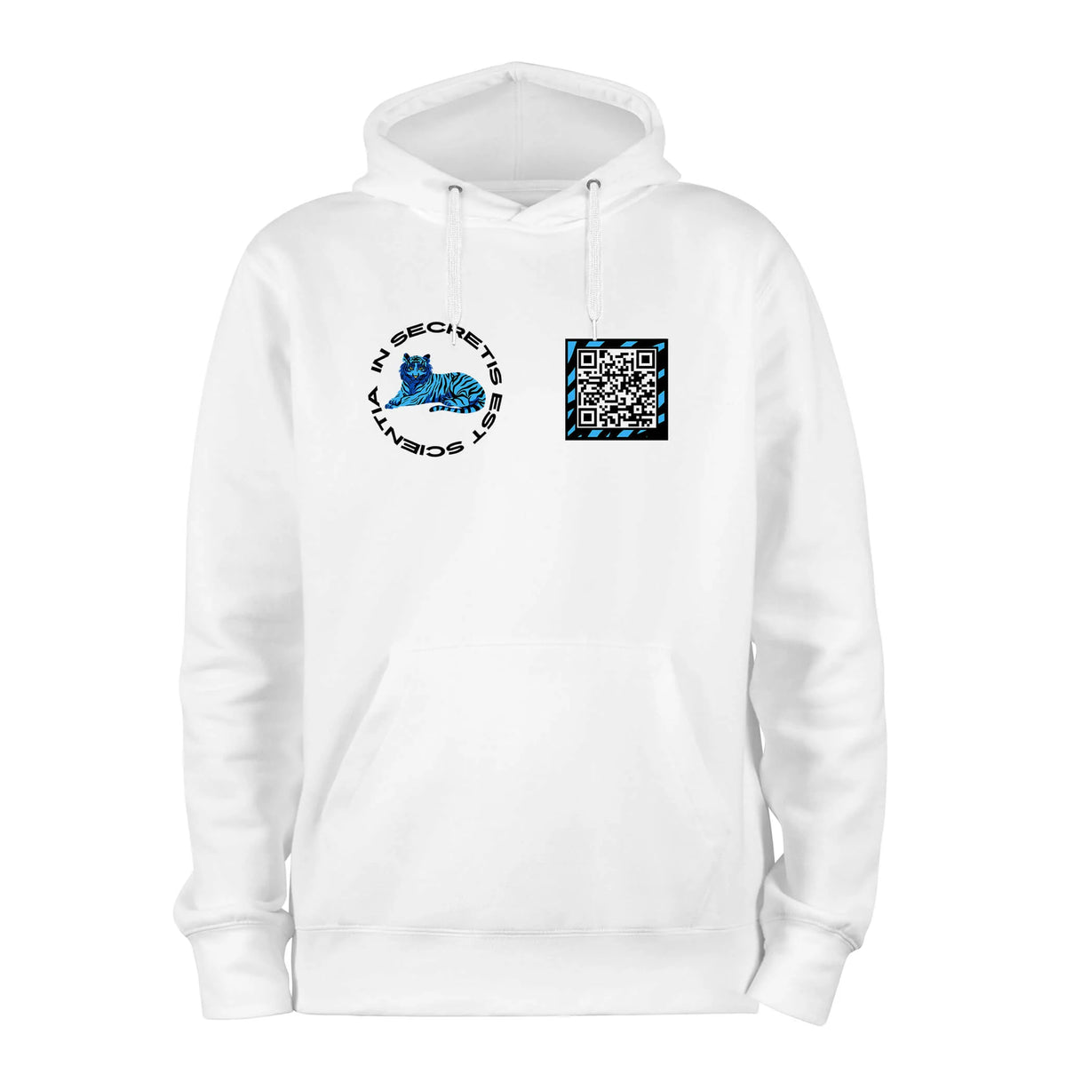 White Changeable QR Roar Hoodie | RESHRD
