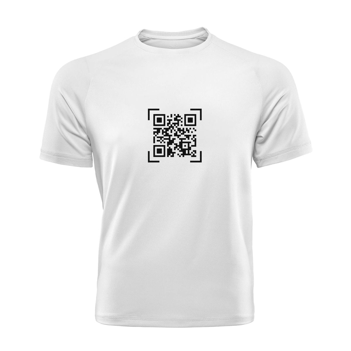 White Changeable QR Scanner T-Shirt - Center | RESHRD Streetwear